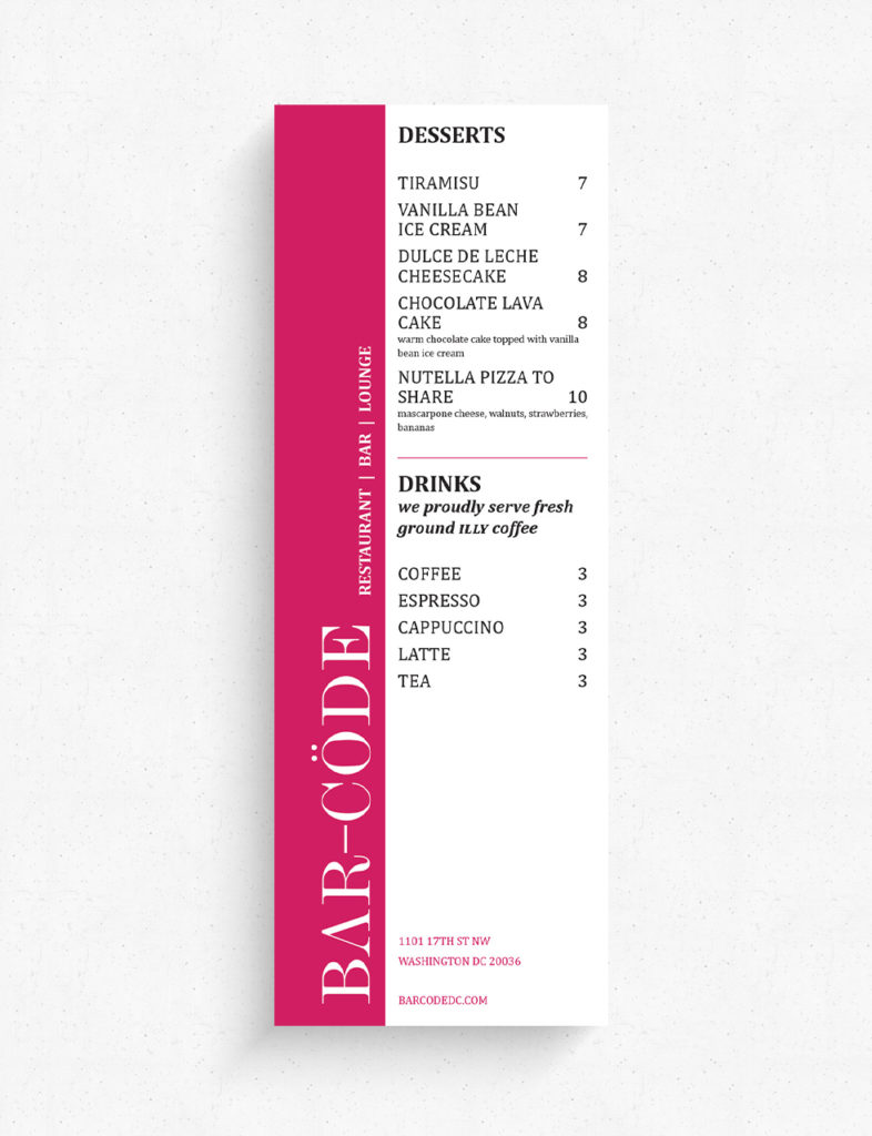 Barcode Menus - AJH
